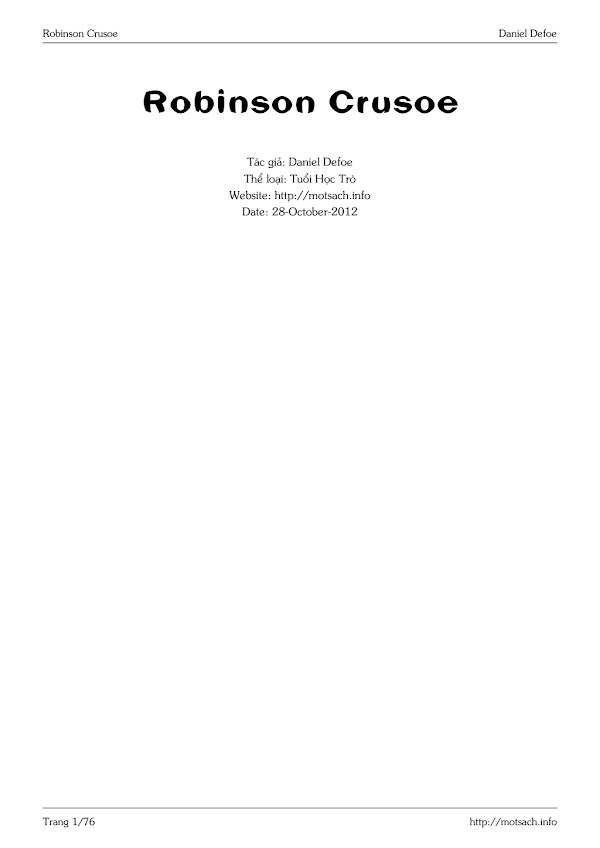 Robinson Crusoe - Daniel Defoe