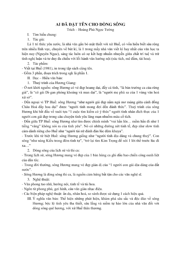 Tuần 17. Ai đã đặt tên cho dòng sông? - Hoàng Phủ Ngọc Tường| Giáo án ...